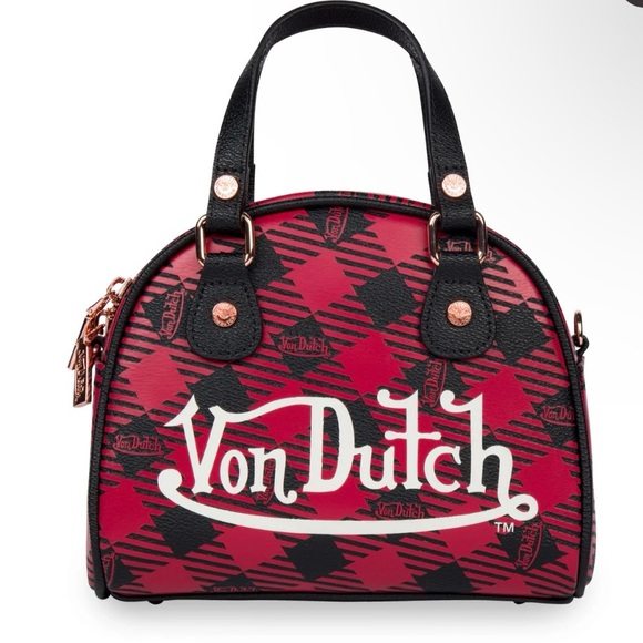 Von Dutch | Bags | Von Dutch Limited Red And Black Plaid Bowling ...